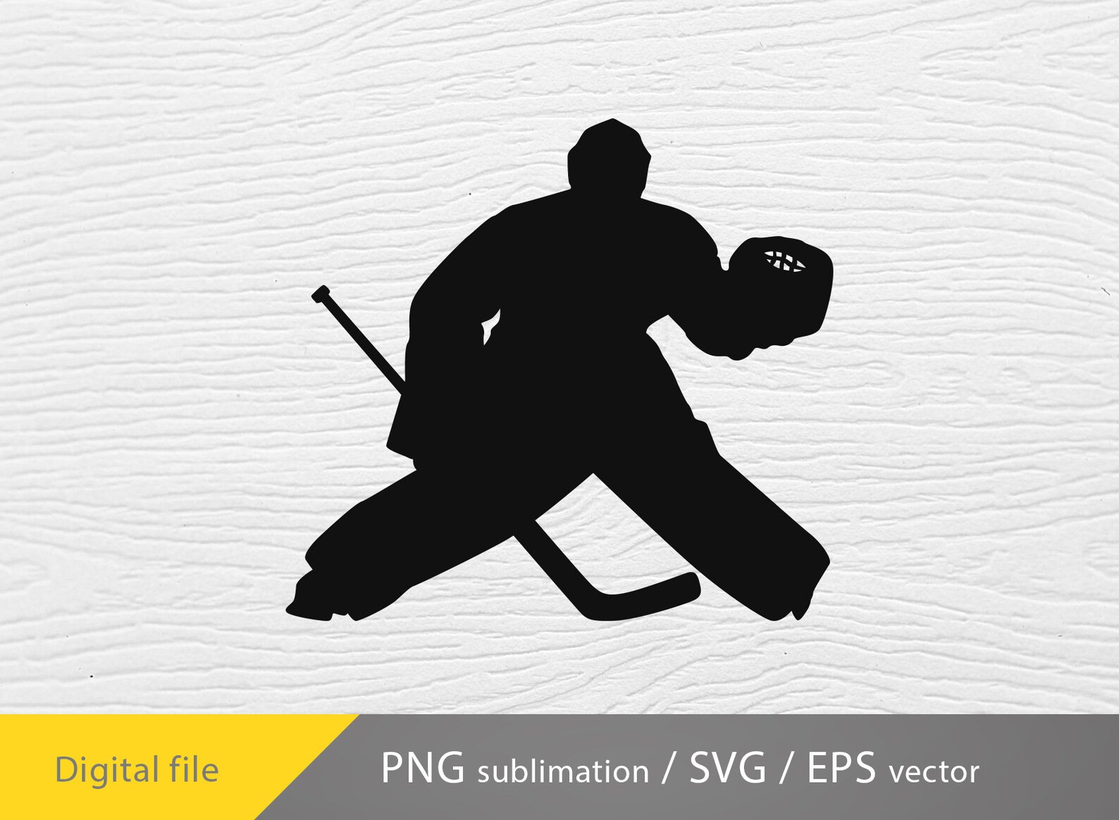 Hockey Goalkeeper Svg Silhouette, Hockey Cut File Vector Graphic, Ice ...