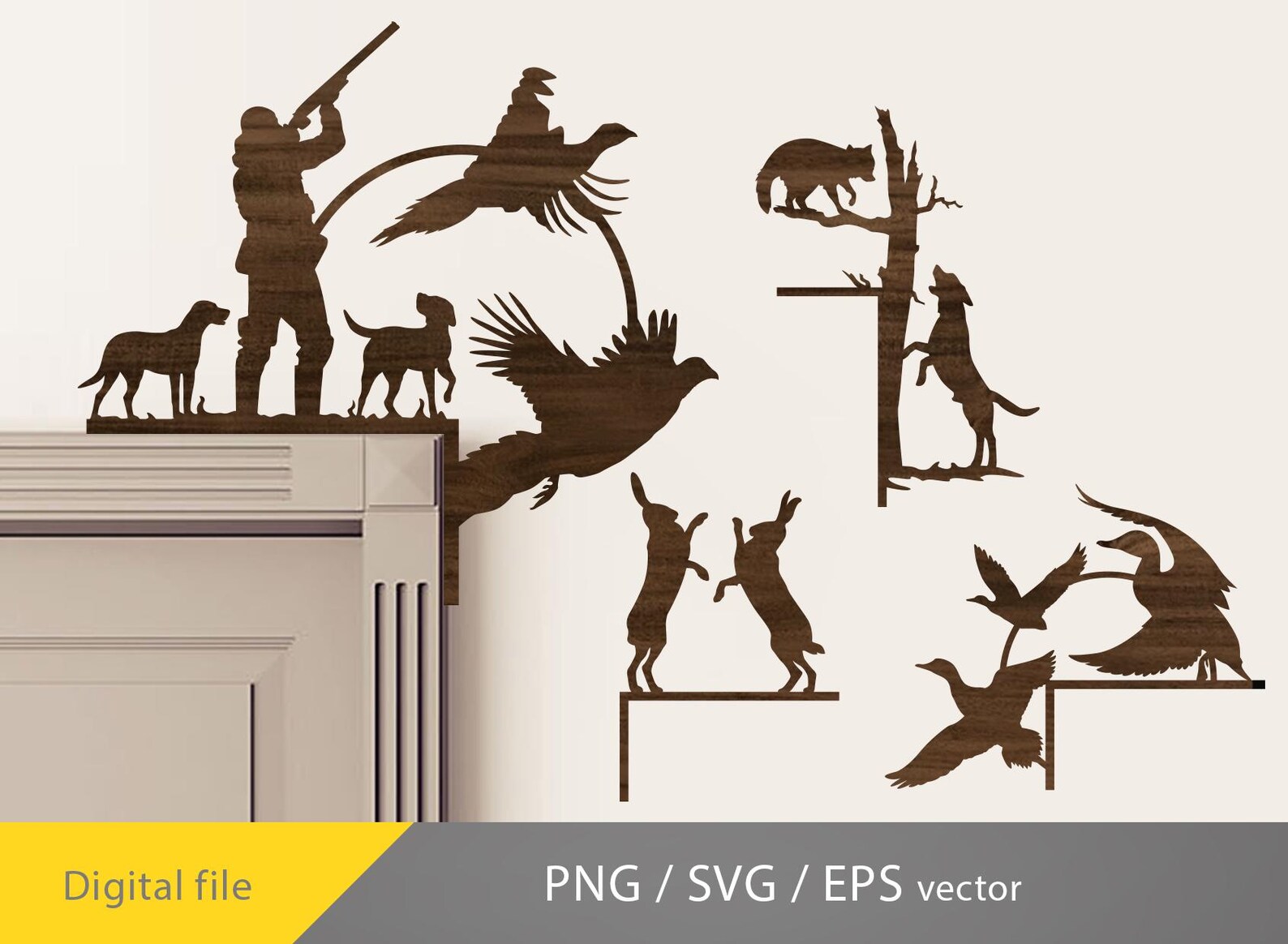Hunting Door Corner SVG Bundle, Fishing Door Corner SVG, Home Decor ...