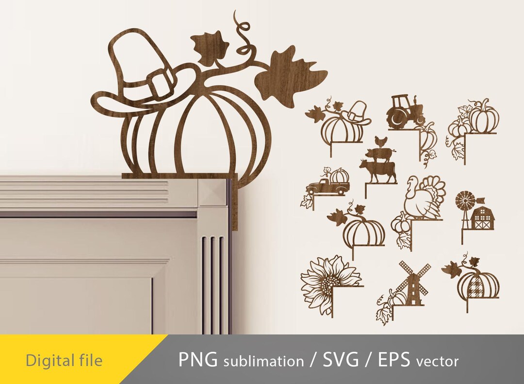Fall Door Corners Bundle, Fall Trim Corner Laser Cut, Autumn Door ...
