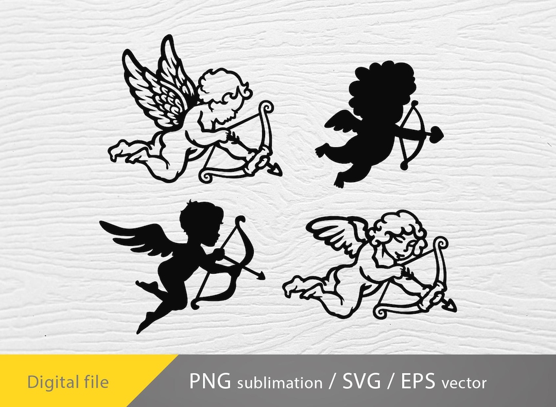 Valentine's Cupid Laser Cut Svg Bundle, Valentine Cupid Svg, Valentine ...