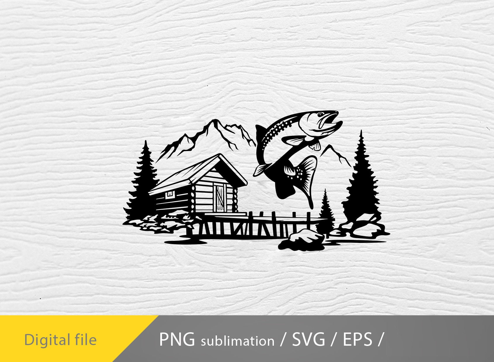 Trout Svg, Trout Fishing Svg Png Sublimation - Etsy