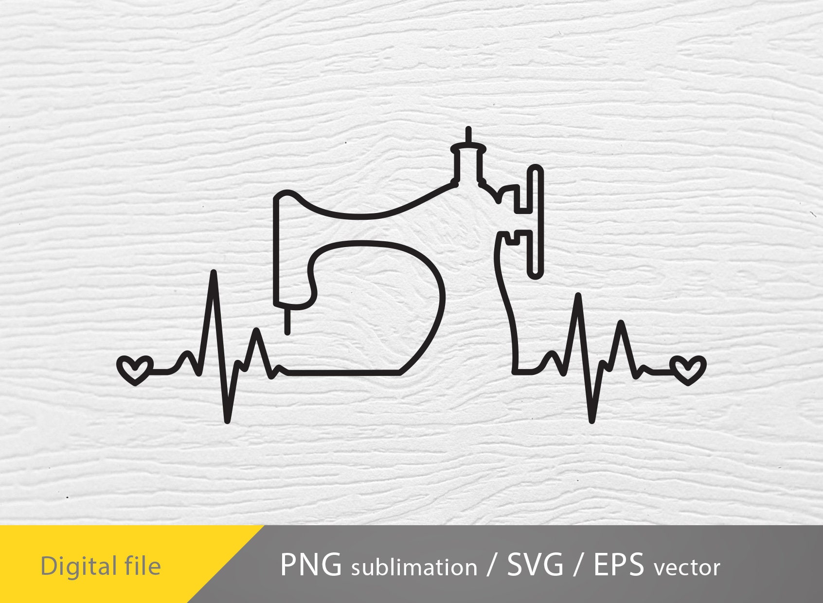 Sewing Machine Svg, Sewing Heartbeat Svg, Cricut File, Sewing Lower Svg ...