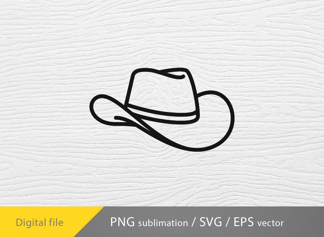 Cowboy Hat SVG Cut File, Cowboy Svg, Cowboy Hat PNG, Western Hat Svg ...