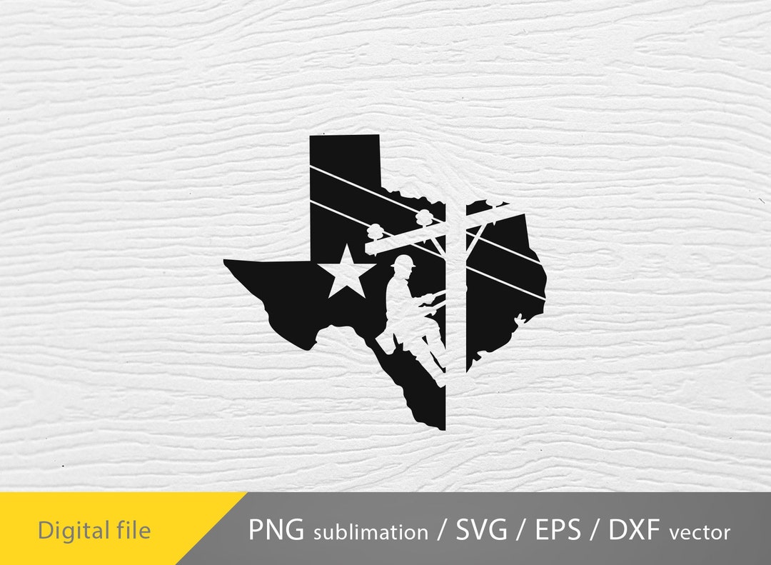 Lineman Texas Svg, Lineman Png, Lineman Dxf Eps Vector - Etsy