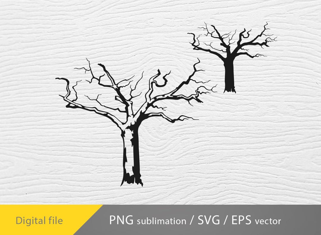 Old Tree Svg, Bare Tree SVG, Bare Tree Silhouette, Dead Tree Svg ...