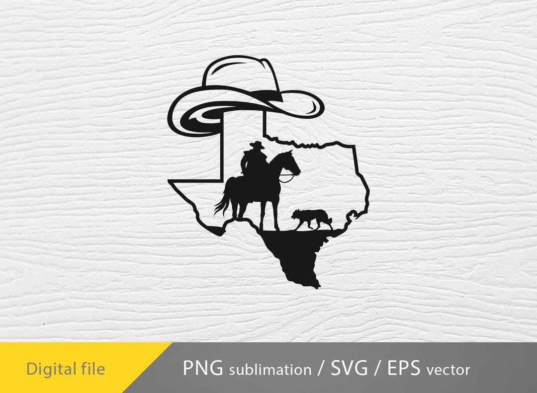 State of Texas Svg, Cowboy Svg, Texas Png Sublimation, Cricut File ...
