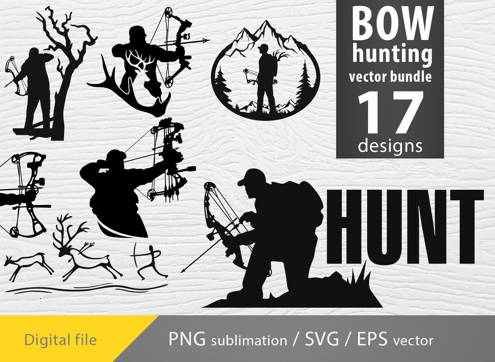 Bow Hunting Bundle Svg, Bow Hunting Png, Deer Hunting Svg, Bow Hunter ...