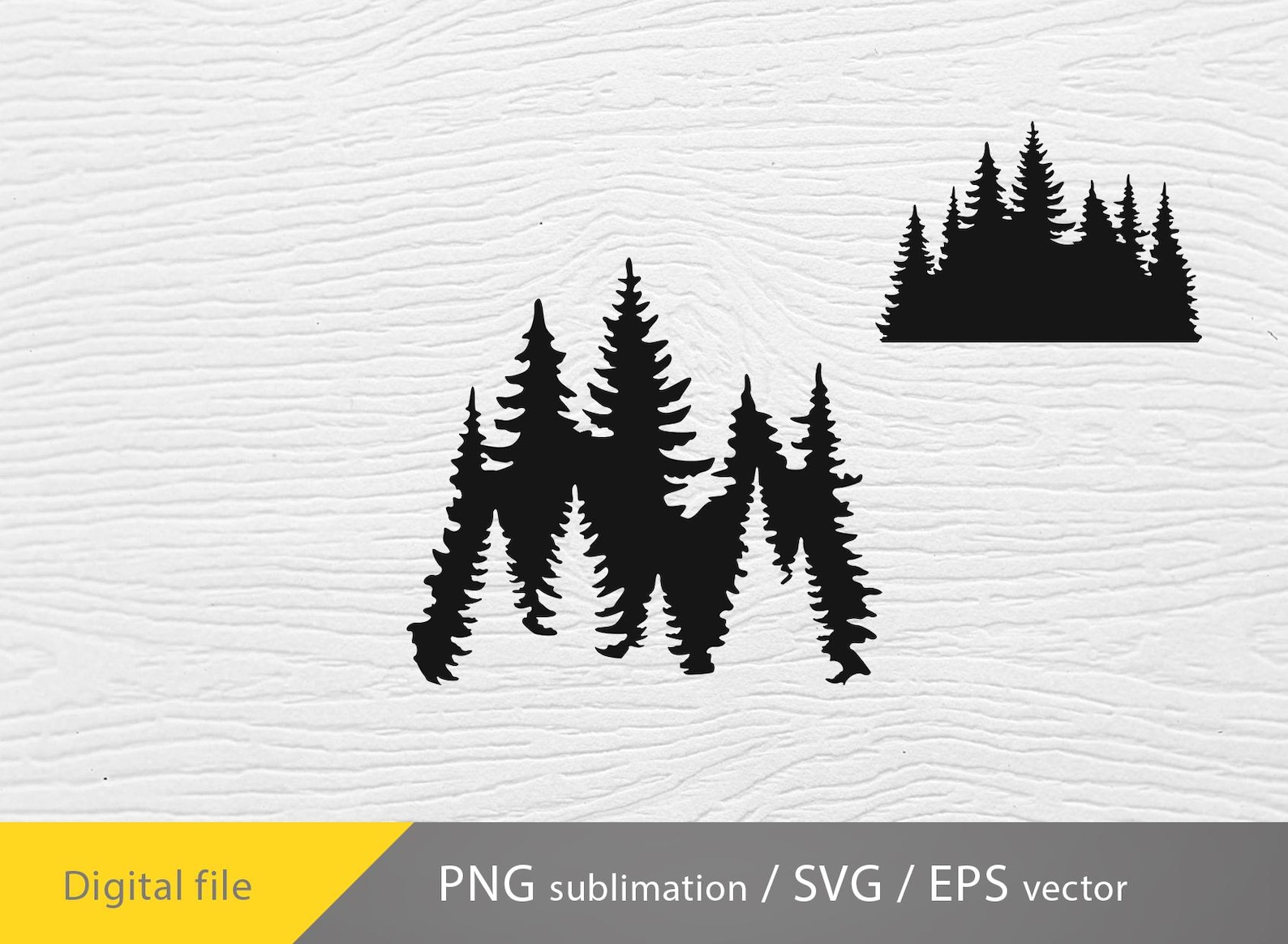 Forest Silhouette Svg, Forest Png, Pines Svg, Coniferous Trees Svg - Etsy