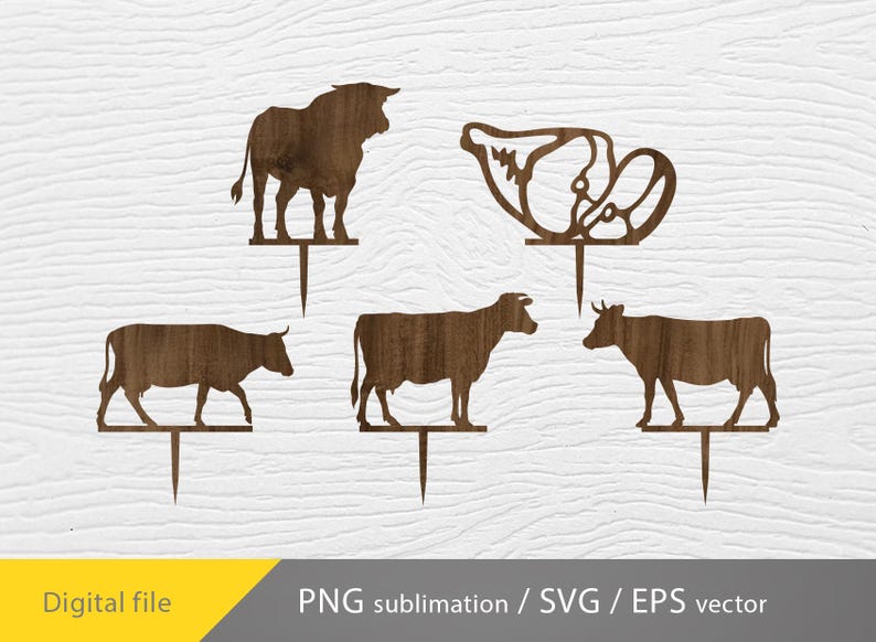 Beef Topper Svg Bundle,cattle Pie Topper Svg, Cake Topper Svg, Pie ...