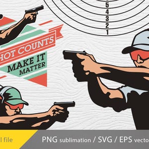 Pistol Shooting Bundle Svg, Target Svg, Trapshooting Svg, Pull Svg ...