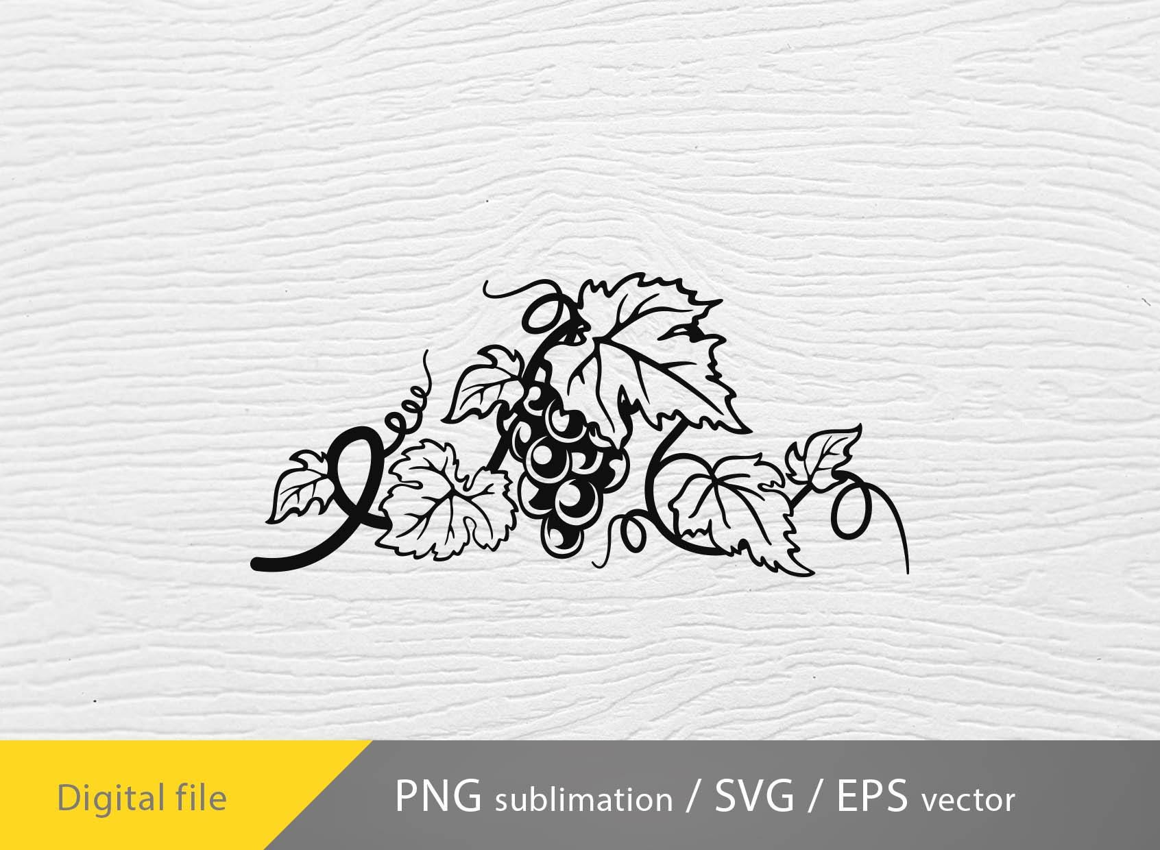 Grape Vine Svg, Grape Leaves Svg, Grape Vine Wall Decor, Vine Leaves ...