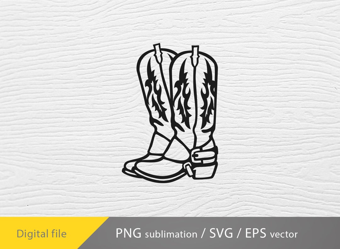 Cowgirl Boots Svg, Cowgirl Boots PNG, Cowgirl Boots DXF, Cricut File ...
