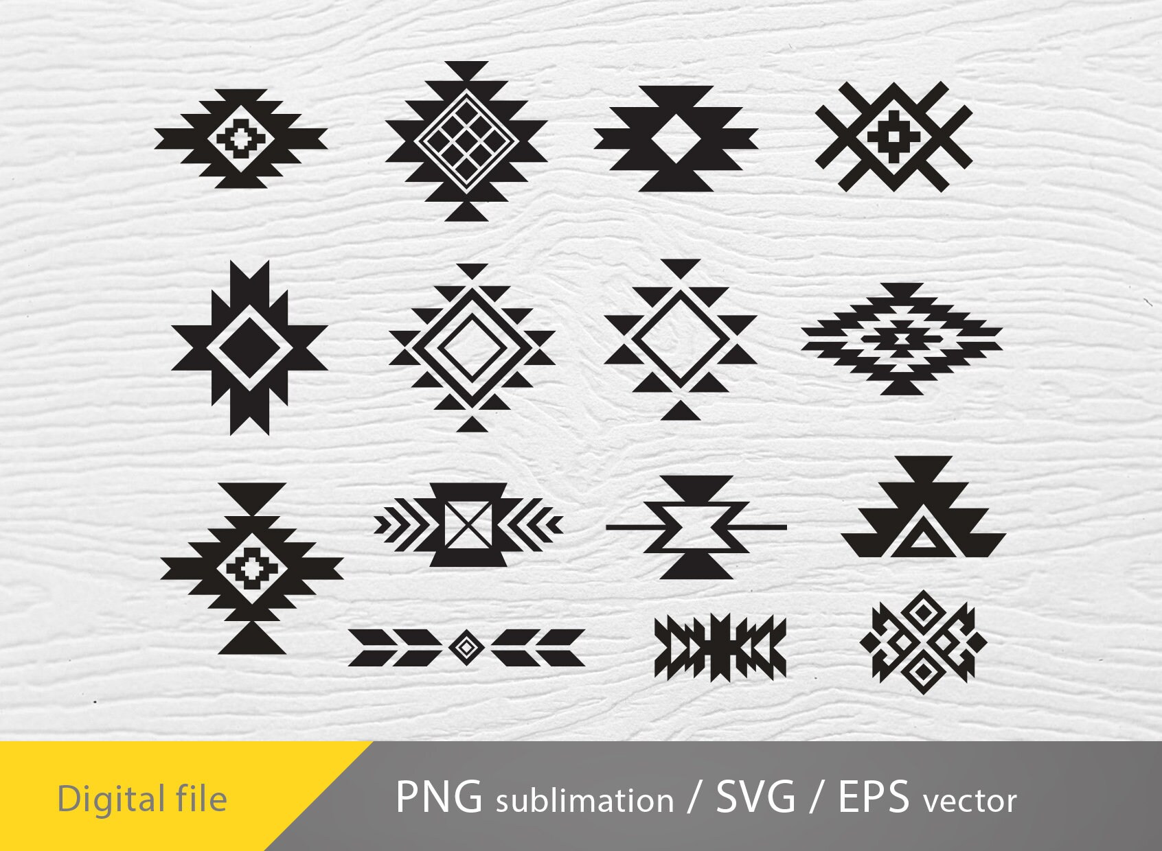 Aztec Elements Svg, Navajo Ornament Elements Svg, Cricut File, Aztec ...