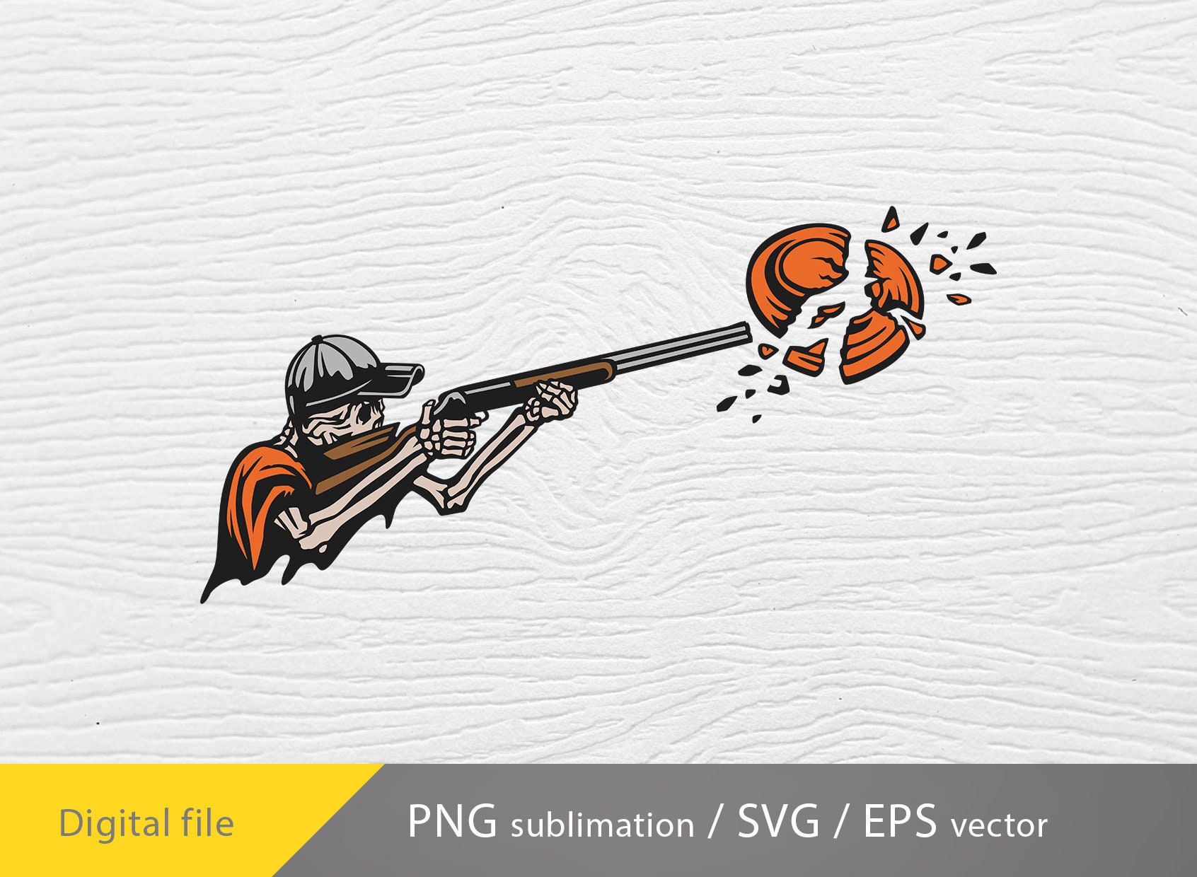 Skeleton Design Svg, Pull Svg, Trap Shooting Svg, Clay Shooting Svg ...