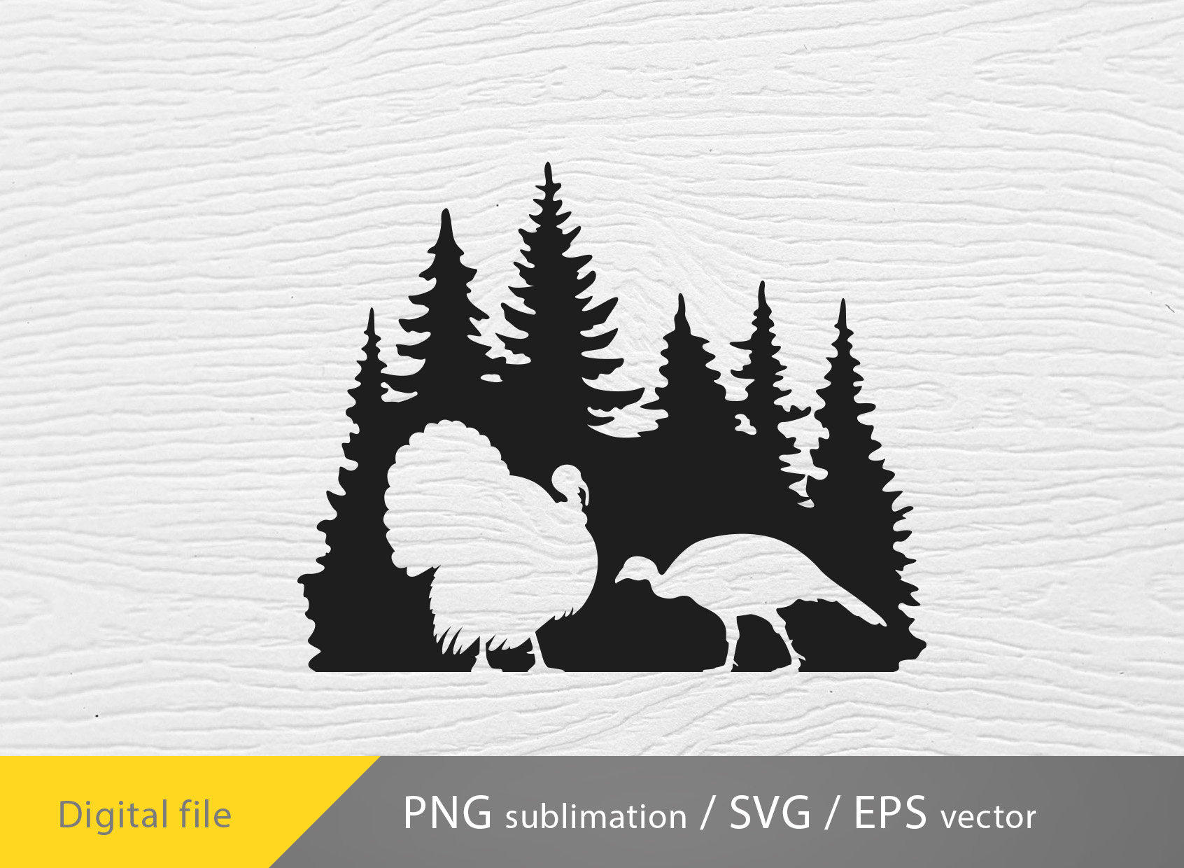 Turkey Svg, Hunting Scene SVG, Turkey Hunting SVG, Cricut File, Turkey ...