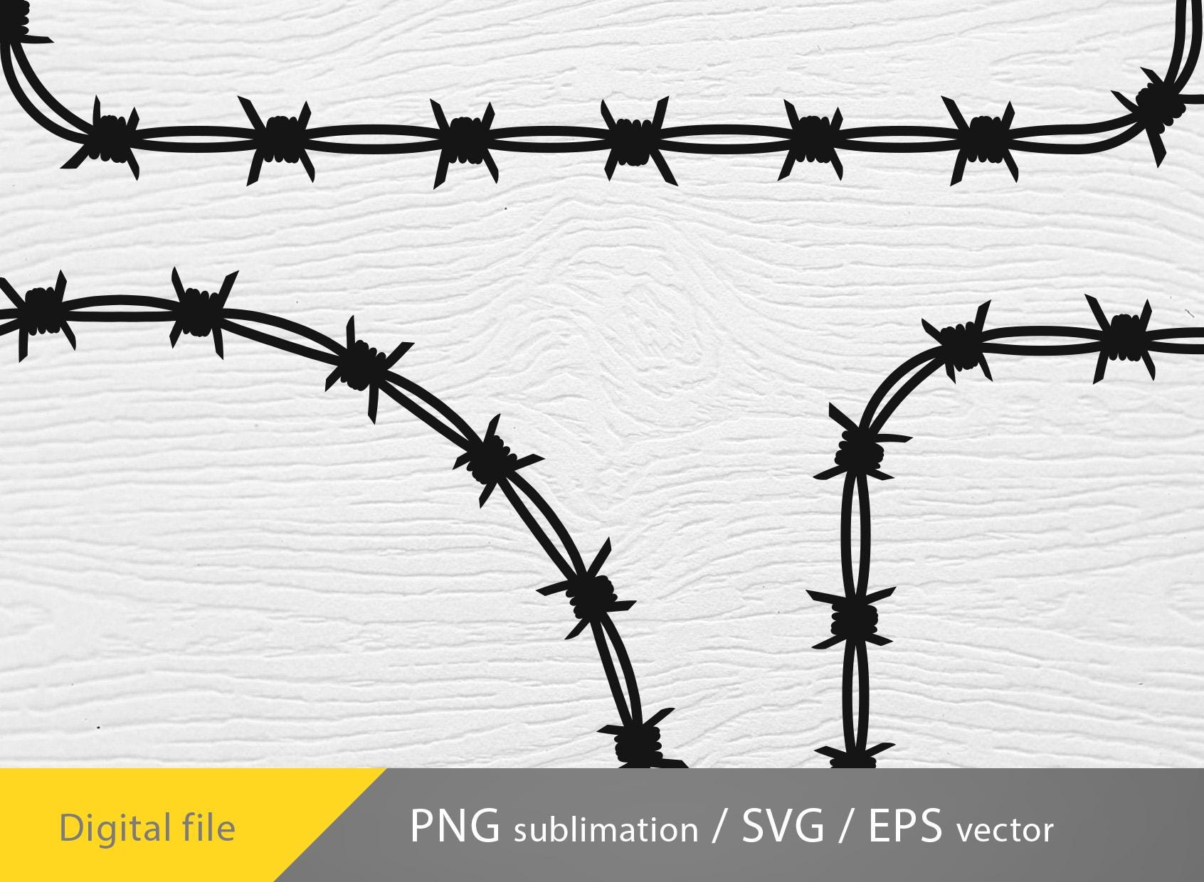 Barbed Wire Svg Bundle Cricut File, Western Design SVG, Barbed Wire ...