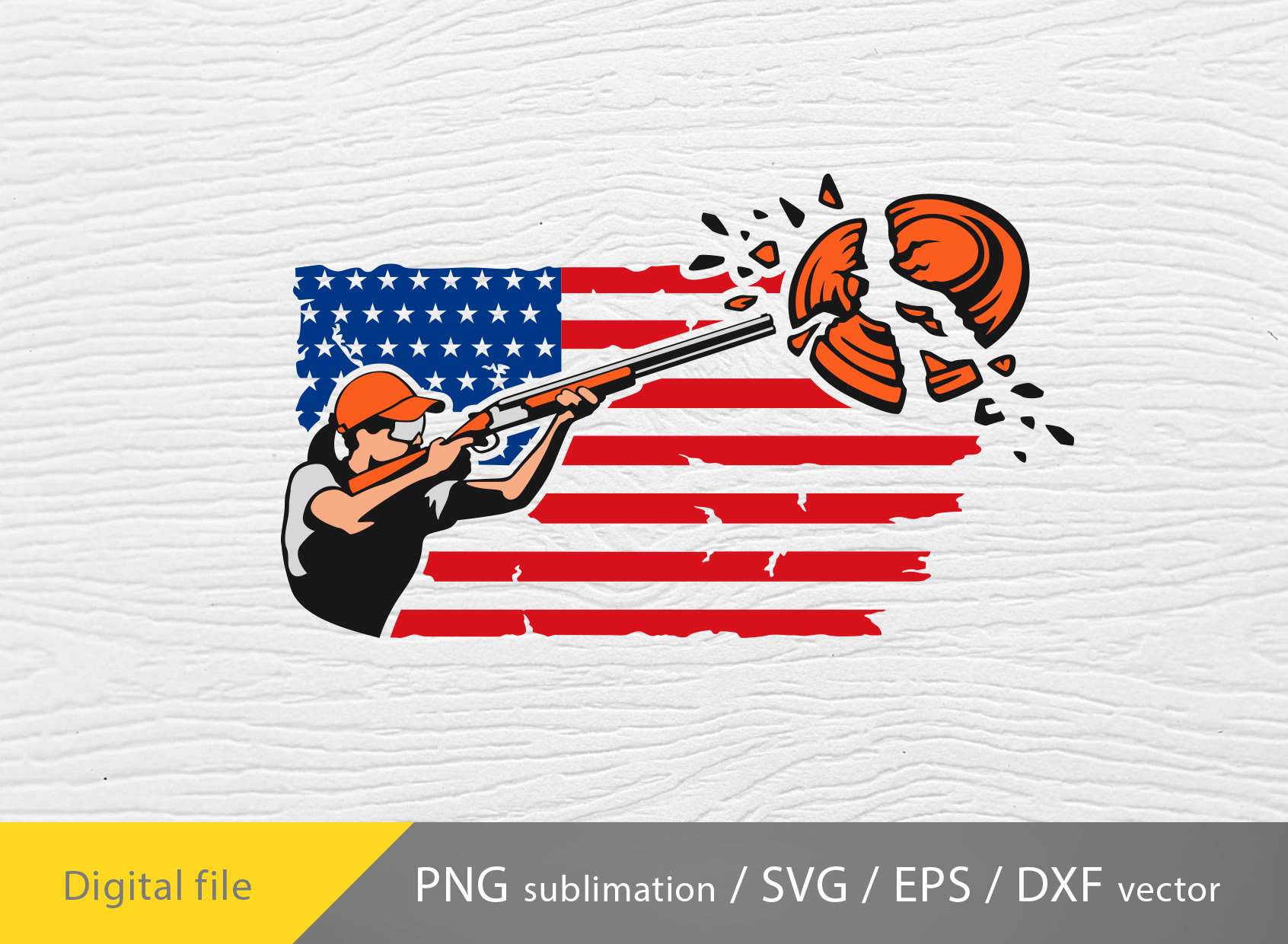 Trap Shooting Svg, Trapshooting American Flag, Girl Design Svg, Pull ...
