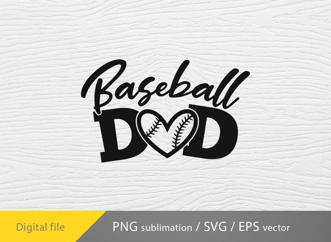 Baseball Dad Svg, Dad Svg, Baseball Svg, Baseball Heart PNG, Baseball ...