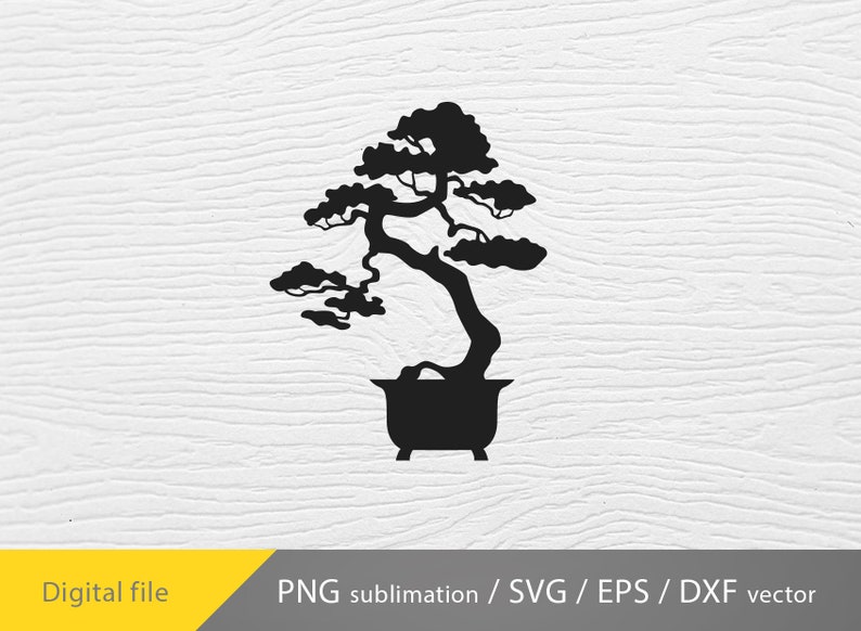 Bonsai Tree Svg, Cricut File, House Plant Silhouette Bonsai Cut File - Etsy
