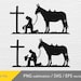 Praying Cowboy and Cowgirl Svg Png Sublimation, Cowboy and Mule Svg ...