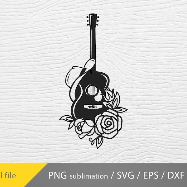 Country Guitar Svg - Etsy