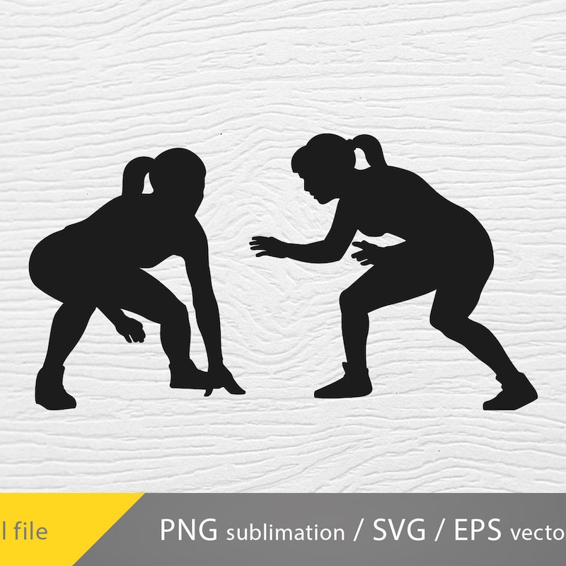 Girl Wrestling Clipart - Etsy