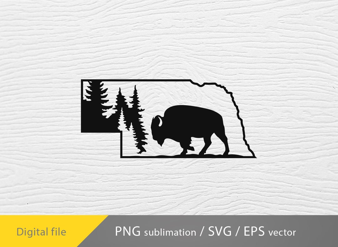Nebraska Svg, Nebraska Buffalo Svg, Nebraska Png, Cricut File - Etsy