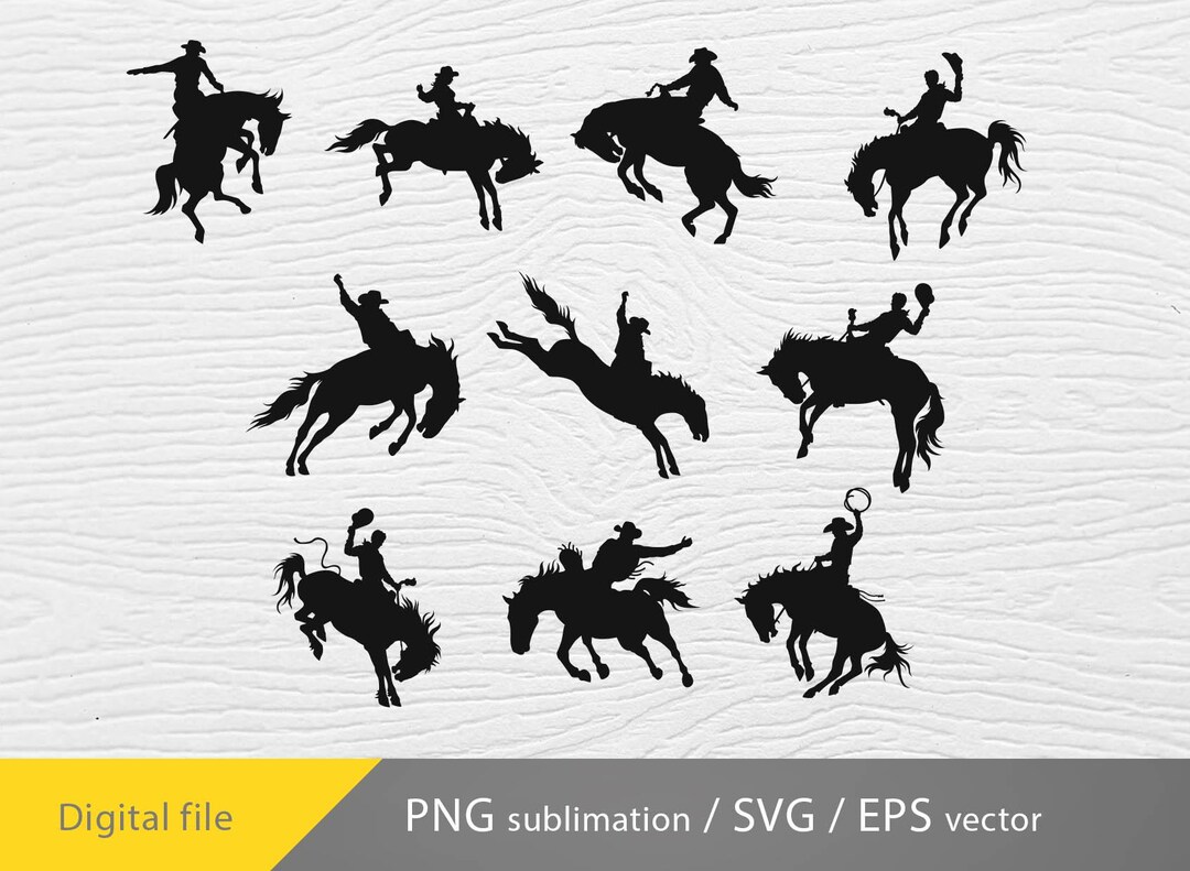 Cowboy Bundle Svg, Rodeo Horse SVG, Rodeo Bundle PNG, Rodeo Cowboy PNG ...