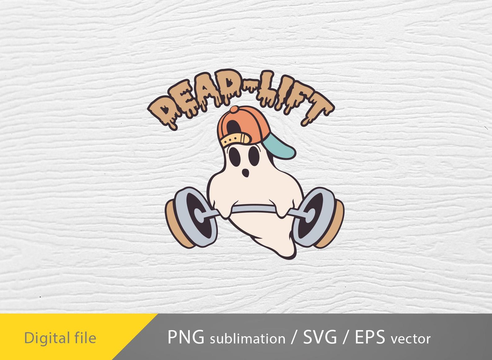 Deadlift Ghost Svg Vector Png Jpeg Cricut Silhouette Gym Svg Cute Ghost ...