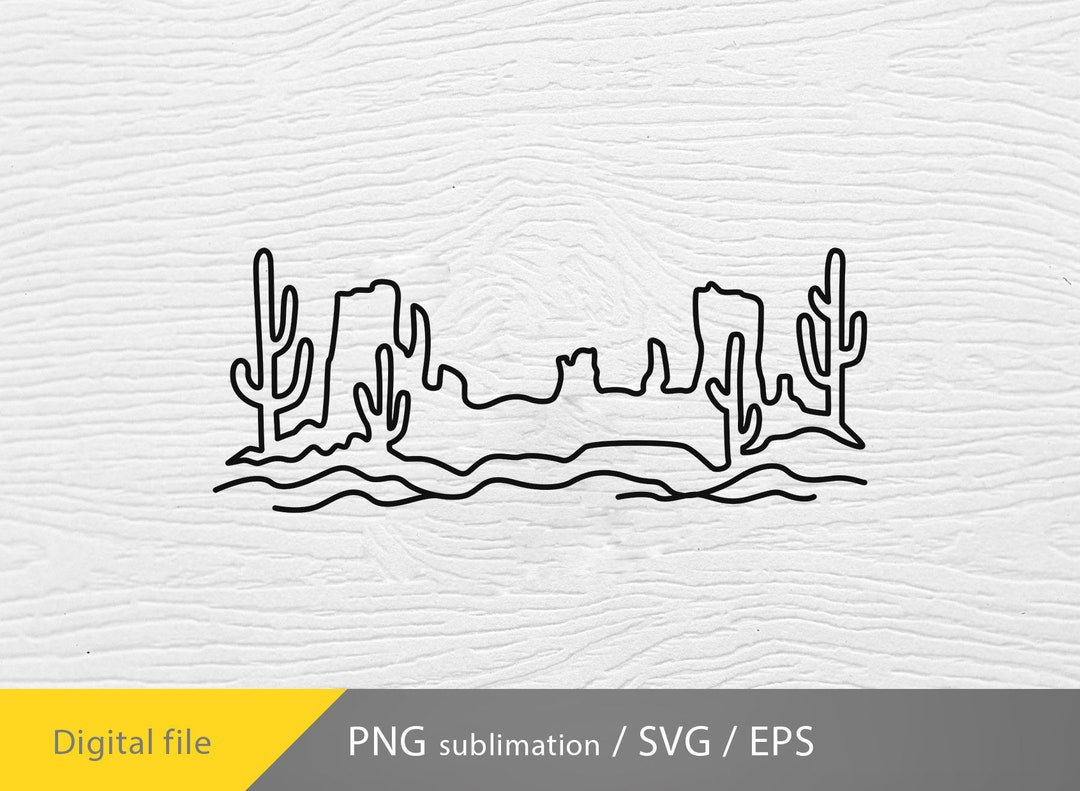 Desert Svg, Desert Png, Desert Cactus Svg, Desert Landscape Png ...