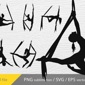 Aerialist SVG, Acrobat SVG, Aerial Acrobat Svg, Aerialist Clipart ...