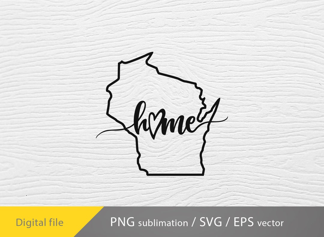Wisconsin State SVG, Cut File Cricut, Wisconsin Silhouette, Wisconsin ...