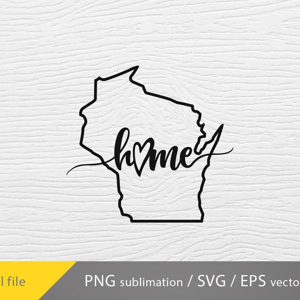 Wisconsin Home Svg - Etsy