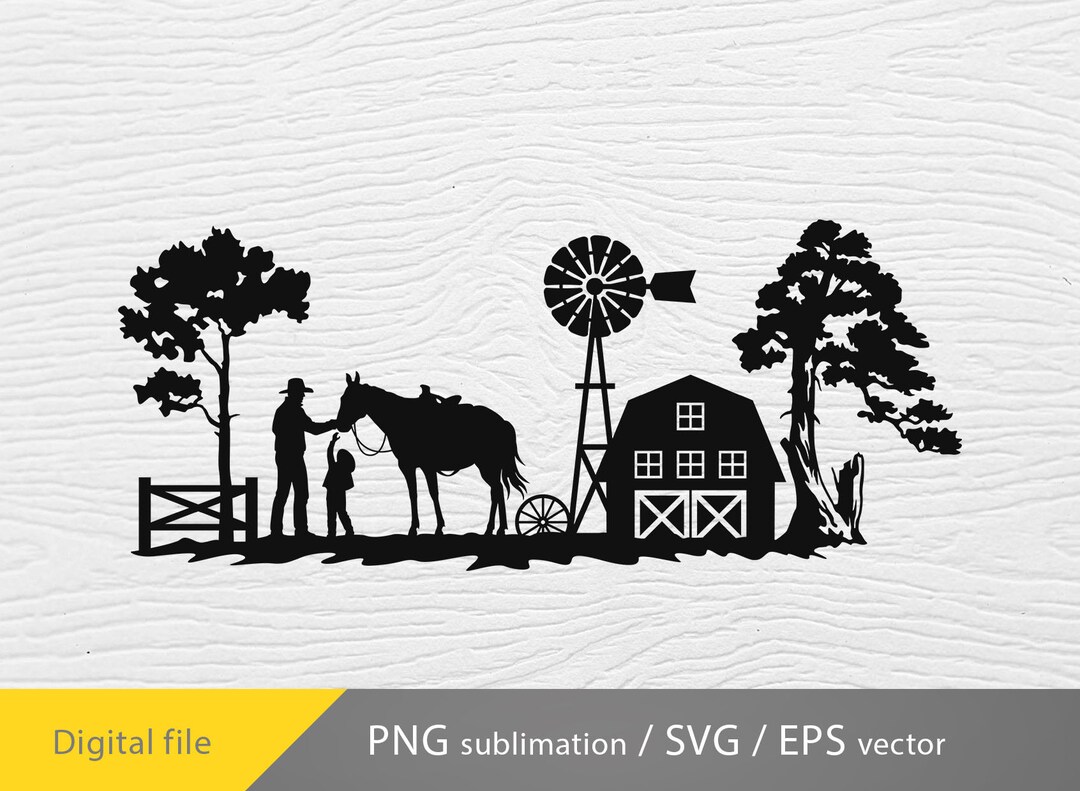 Farm Svg, Cowboy Farm Svg, Farm Life Png, Cowboy and Son Svg - Etsy