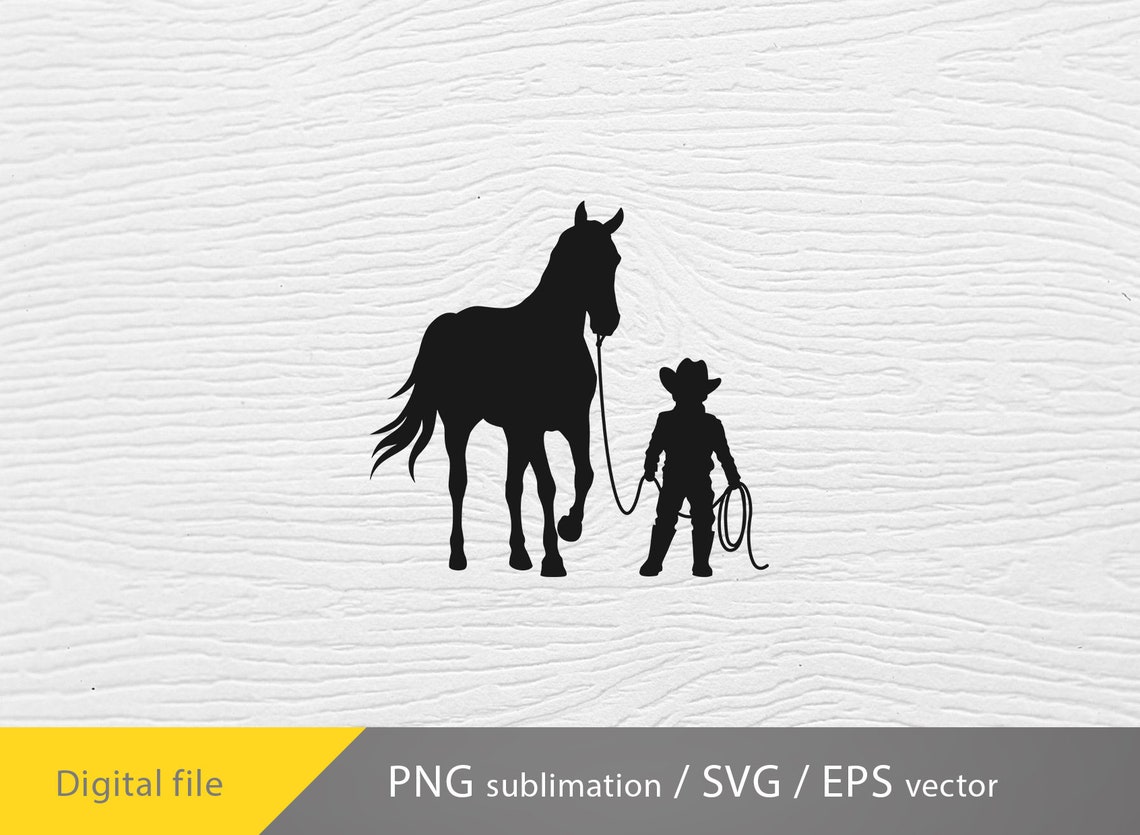 Little Cowboy Svg, Little Cowboy Png, Cowboy and Horse Svg, Western ...