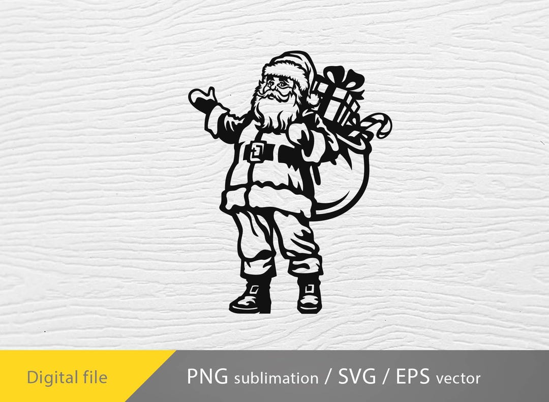 Santa Svg, Laser Cut Santa, Christmas Svg, Christmas Decor SVG DXF - Etsy