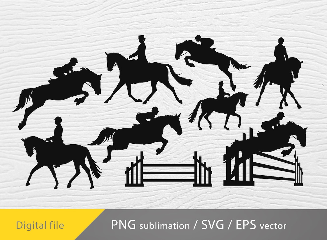 Horse Riding Bundle Svg Horse SVG File Cowgirl SVG File - Etsy