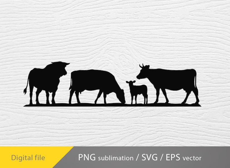 Ganado SVG, ganado PNG, archivo Cricut SVG de vaca, vida en la granja ...