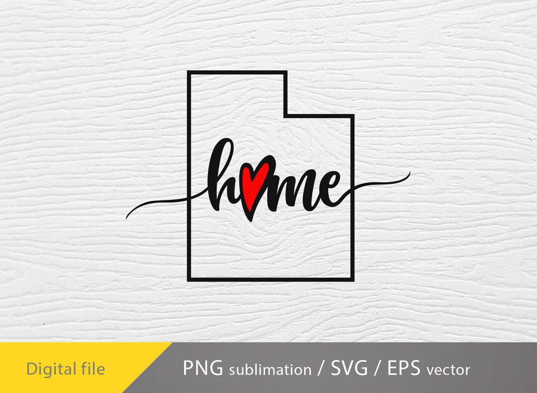 Utah State SVG, Cut File Cricut, Utah Silhouette, Utah PNG, Utah Home ...