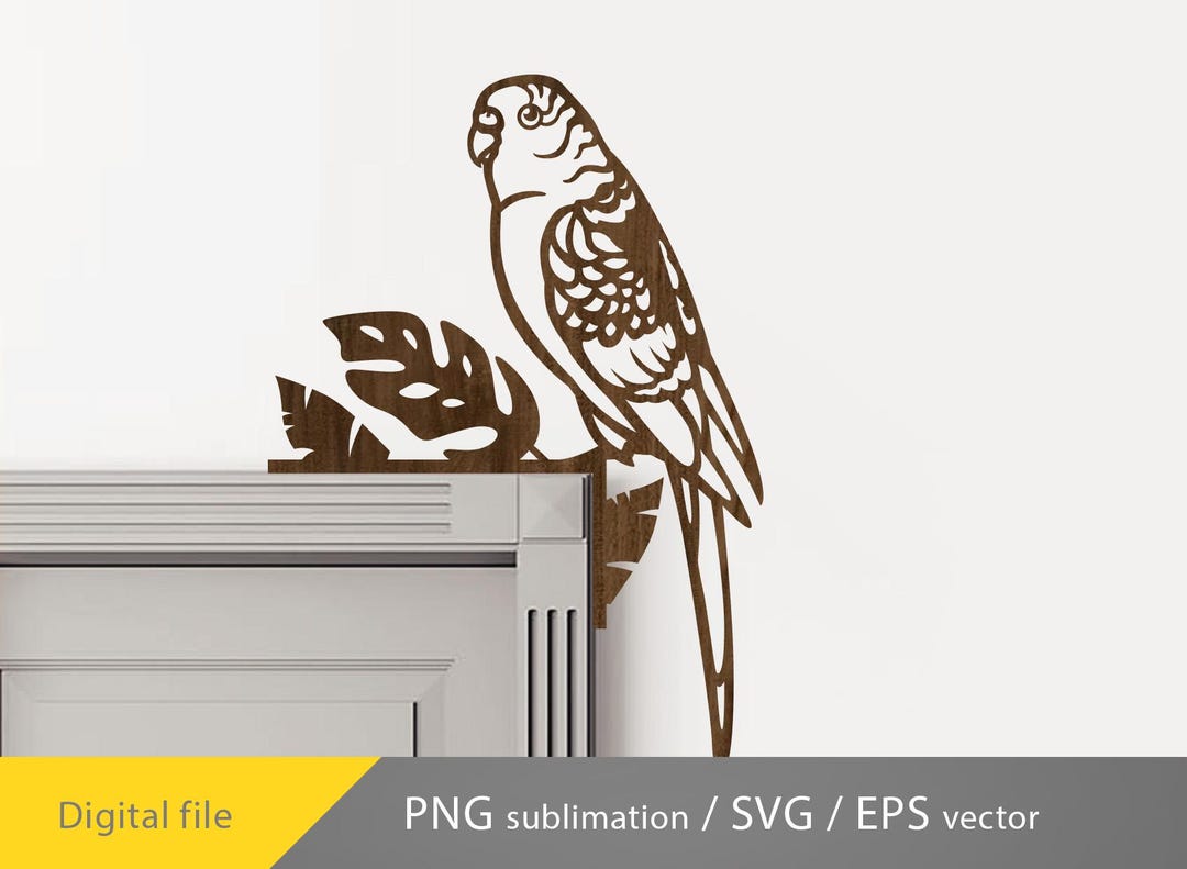 Parrot Budgie Door Corner SVG, Parrots Budgie Trim Corner SVG, Door ...