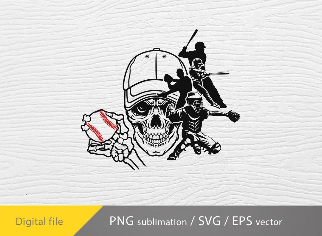 Baseball Halloween Svg, Baseball Skeleton Team Svg, Baseball Halloween ...