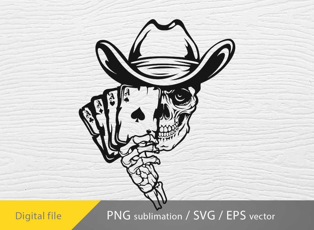 Cowboy Playing Cards Svg, Cowboy Skull Svg, Cowboy Cards Png, Cowboy ...