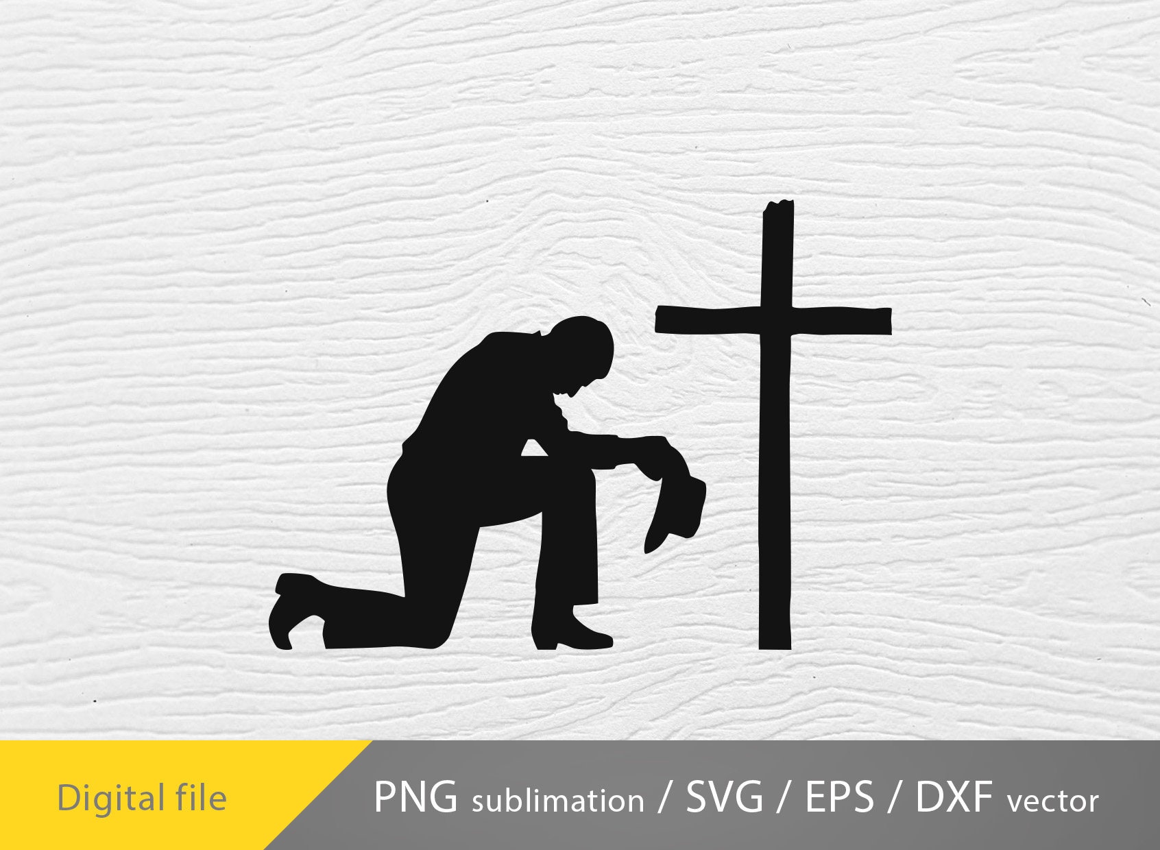 Praying Cowboy Svg, Praying Cowboy Dxf, Cricut File, Cowboy Kneeling ...