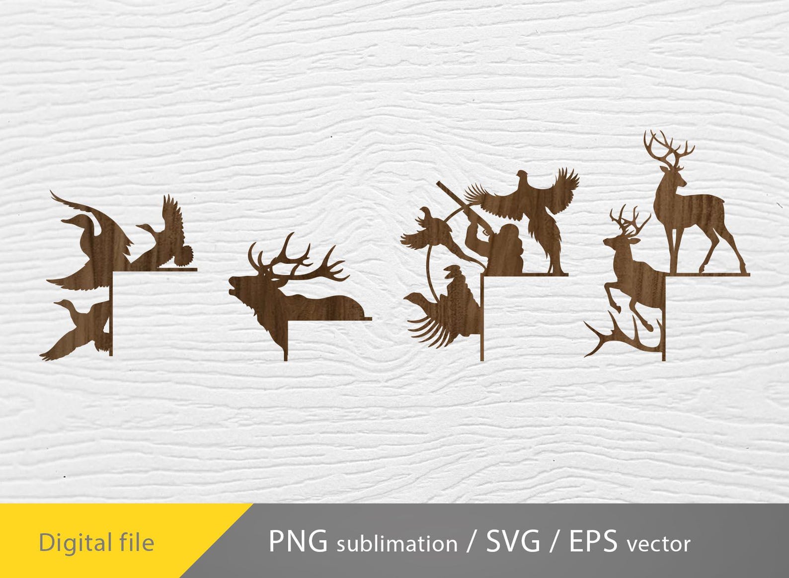 Hunting Door Corner SVG, Deer Door Corner SVG, Home Decor Svg ...