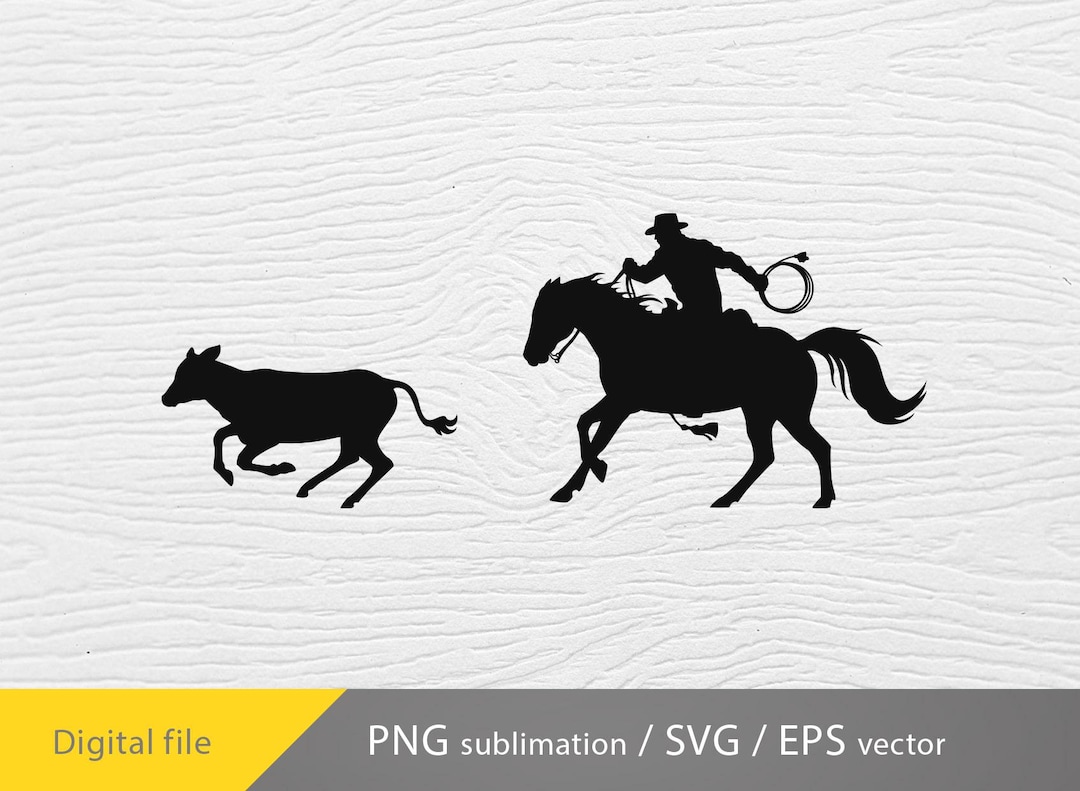 Roping Cowboy Svg, Cowboy Life Svg, Cricut File, Roping Rodeo Png - Etsy
