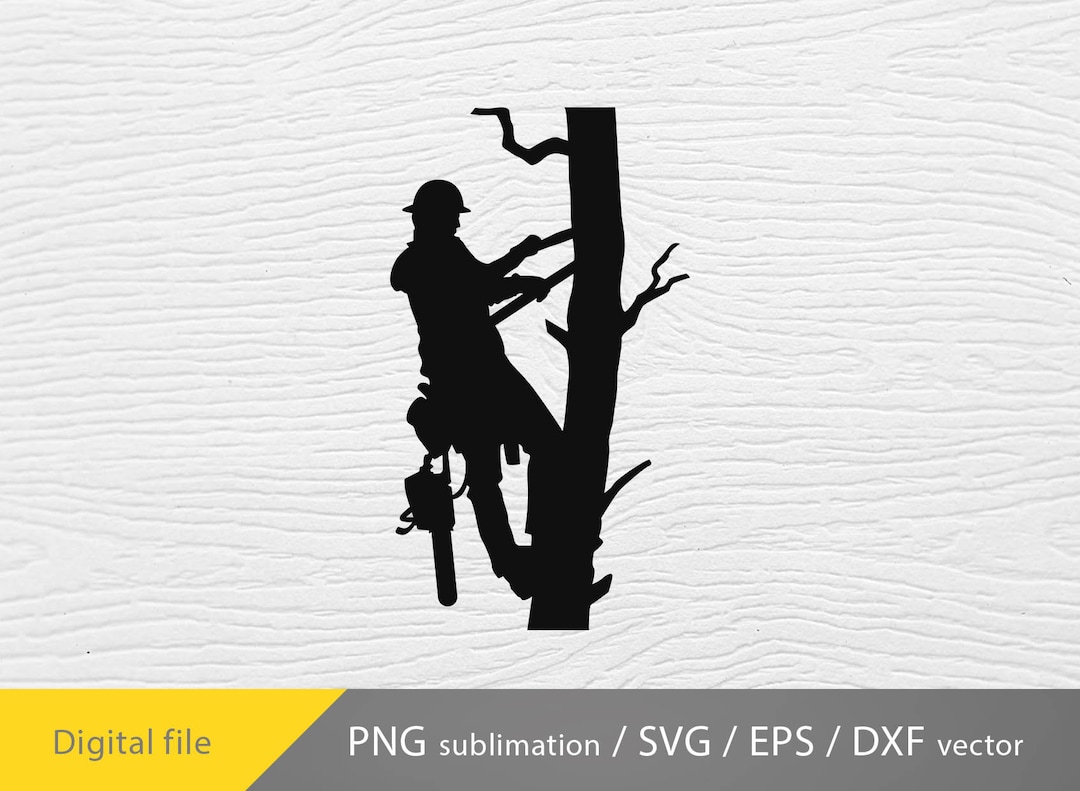 Tree Arborist Svg, Tree Services Svg, Tree Cutter Climbing, Cricut File ...
