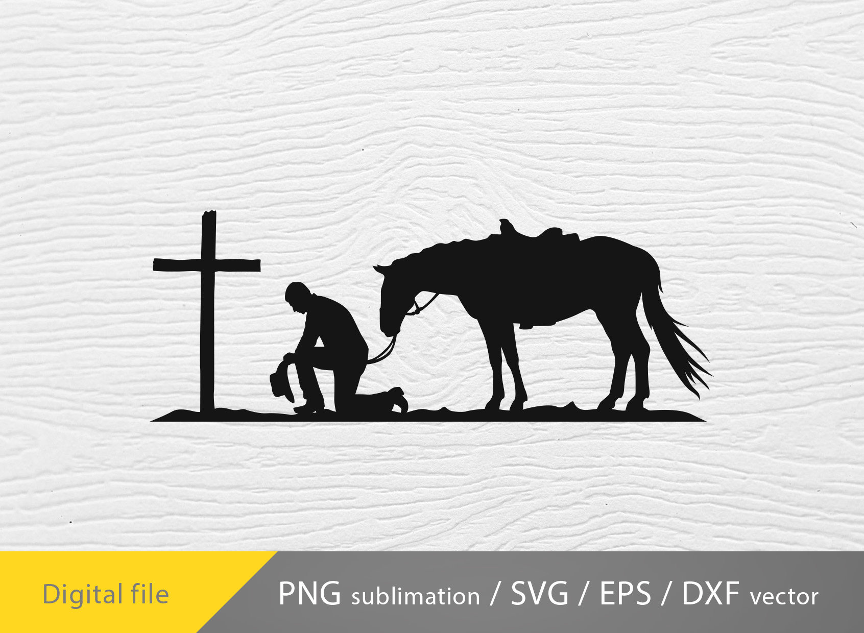 Praying Cowboy Svg, Cricut File, Cowboy Kneeling Praying, Cowboy and ...