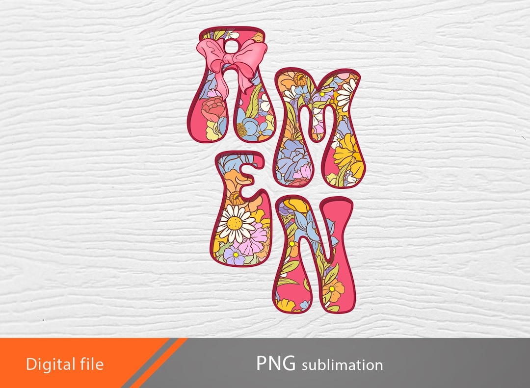 Amen PNG, Amen Flowers Png, Amen Pink Design, Easter Png, Easter Jesus ...