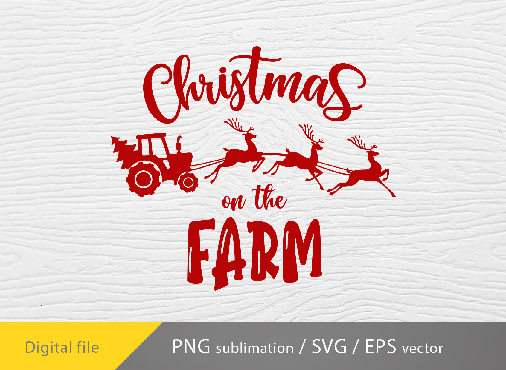 Christmas on the Farm Svg, Cricut File, Farm Fresh Svg, Christmas Farm ...