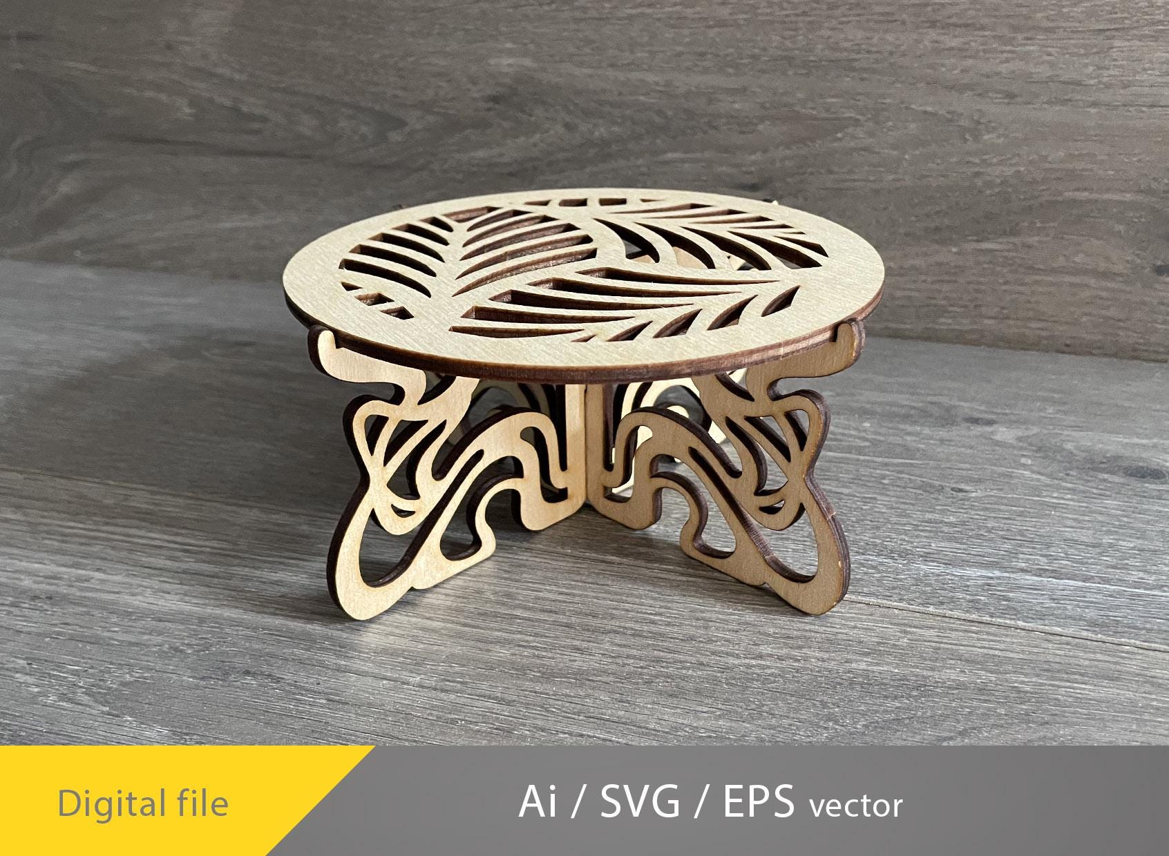 3D Plant Pot Stands Laser Cut, Potted Plant Stand, Flower Pot Support ...